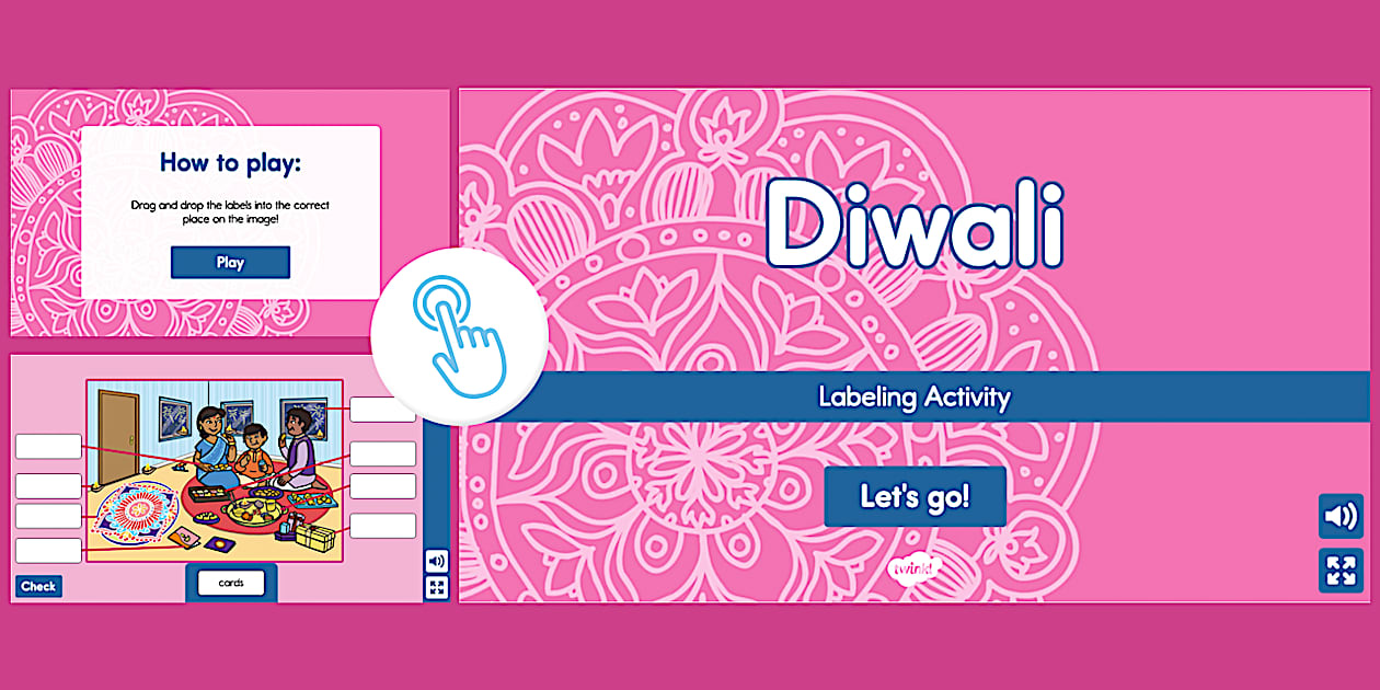 Diwali Interactive Labeling Activity (Teacher-Made) - Twinkl