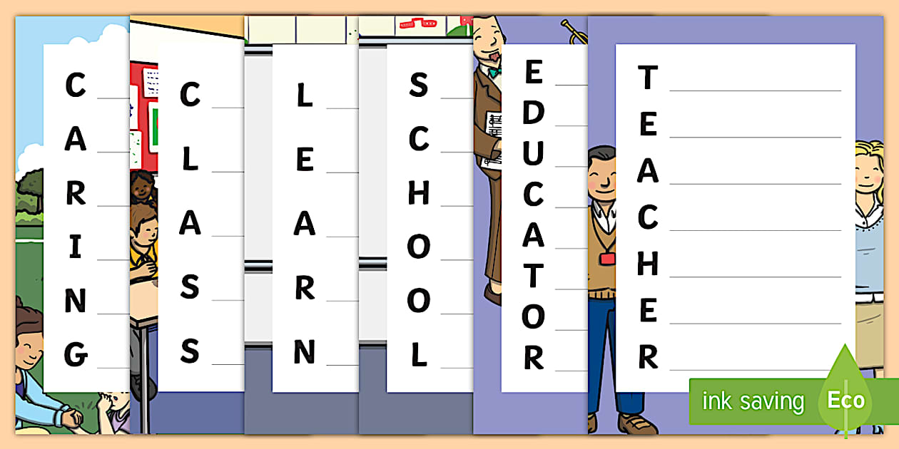 Acrostic Teacher Poem | Primary Resource | Creative Writing