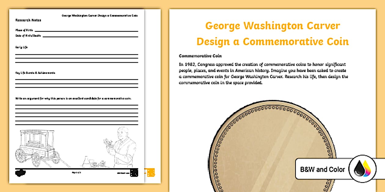George Washington Carver Design a Commemorative Coin 6th-8th