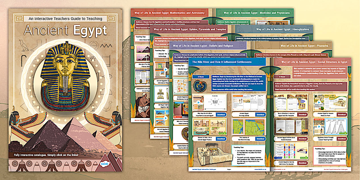 FREE! - Interactive Teachers Guide to Ancient Egypt Grade 5 History