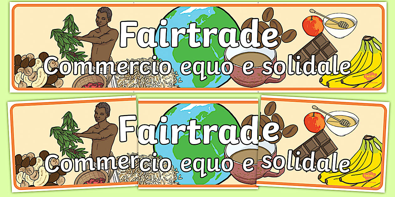 Fairtrade Display Banner English/Italian - Fairtrade Display Banner