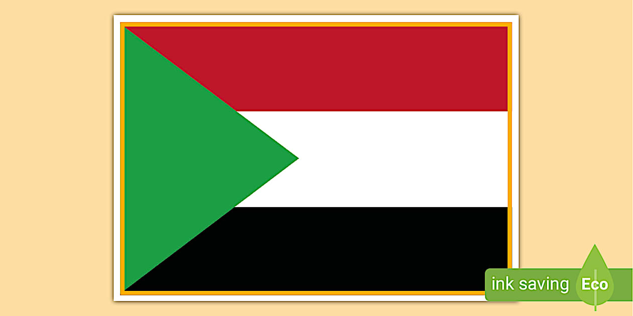 Sudan Flag Poster | Display Items | Twinkl (teacher made)