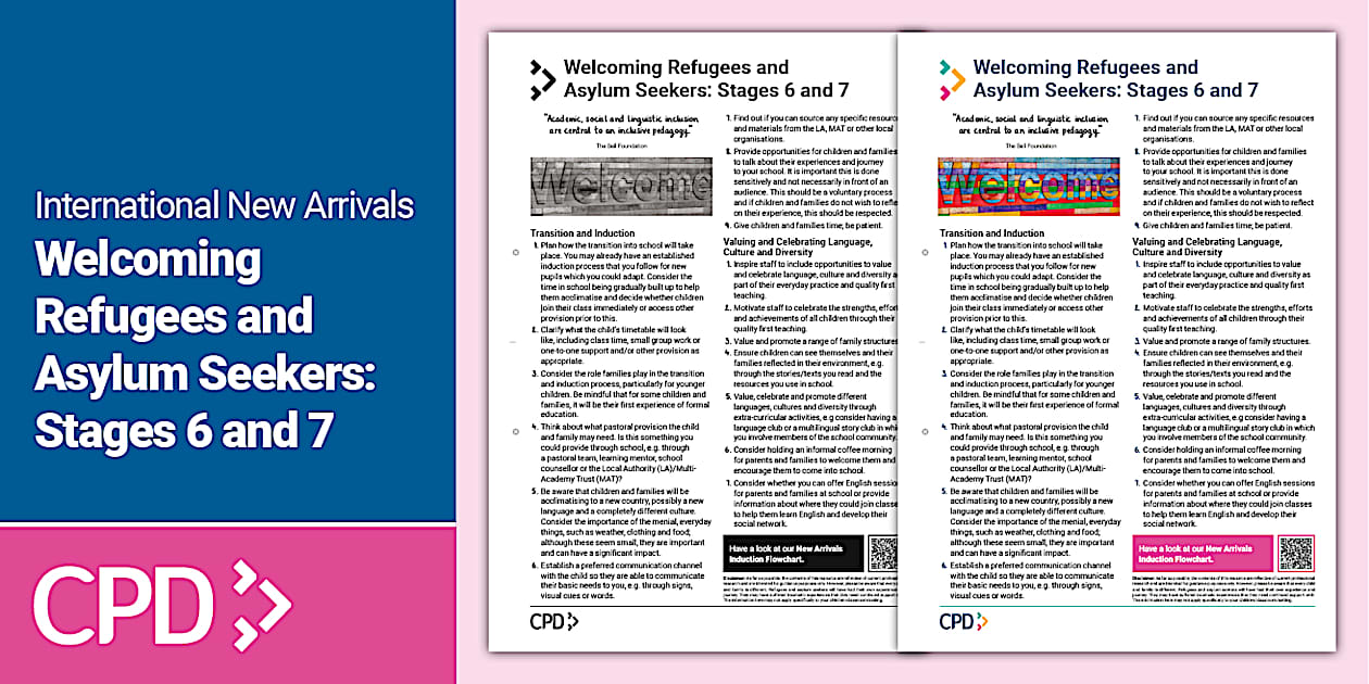Welcoming Refugees and Asylum Seekers Stages 6 and 7