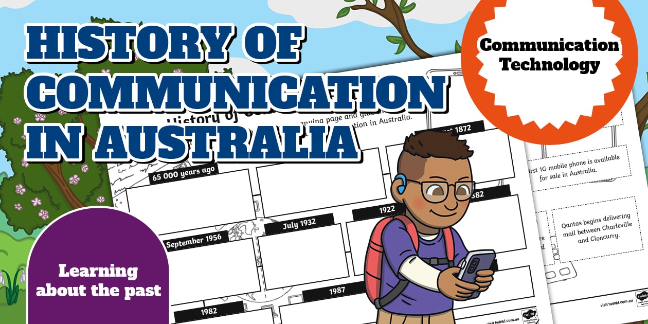 History of Communication in Australia Cut and Paste Activity
