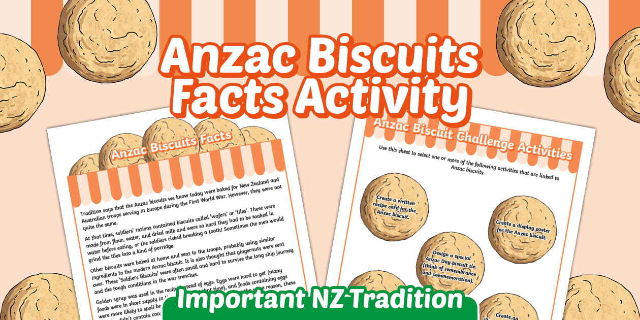Anzac Biscuits Facts Activity