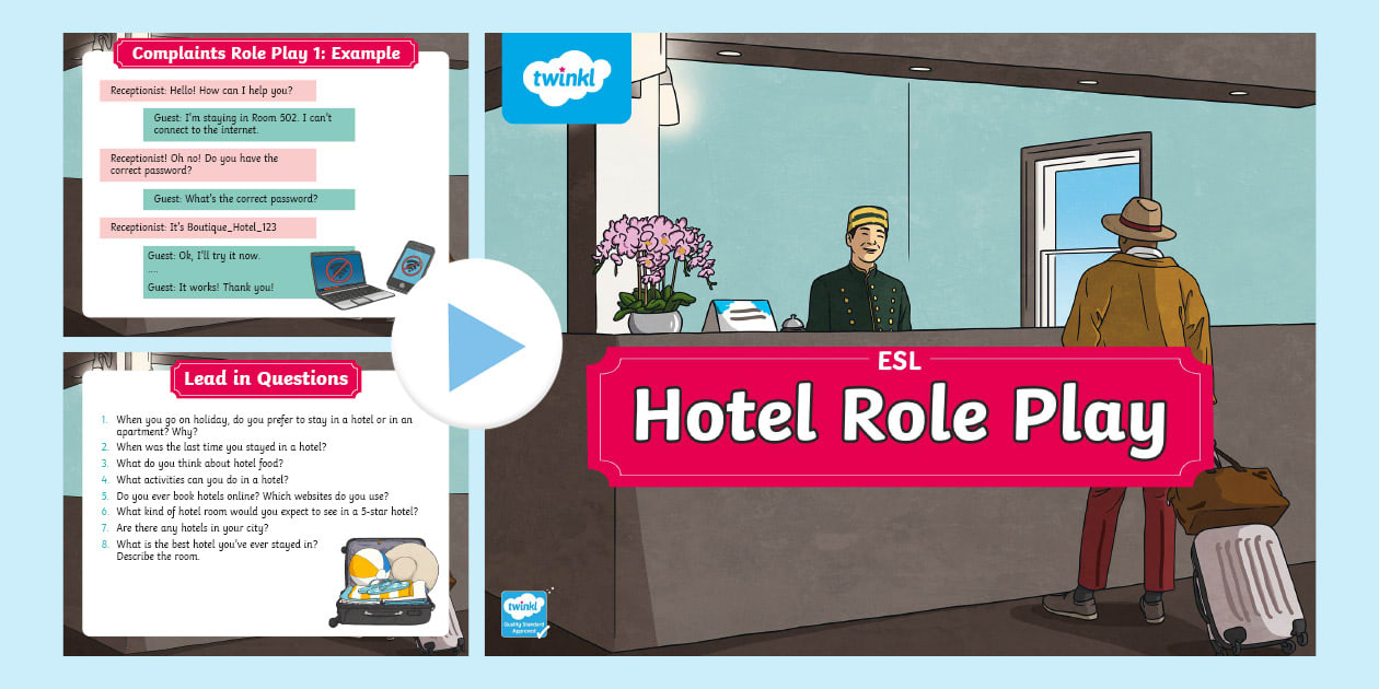 ESL Hotel Role Play (teacher made) - Twinkl