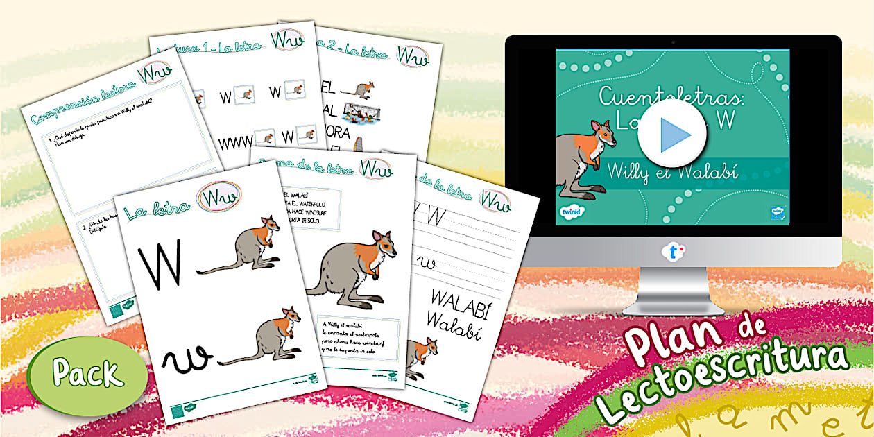 Pack de recursos: Plan de lectoescritura - La letra W