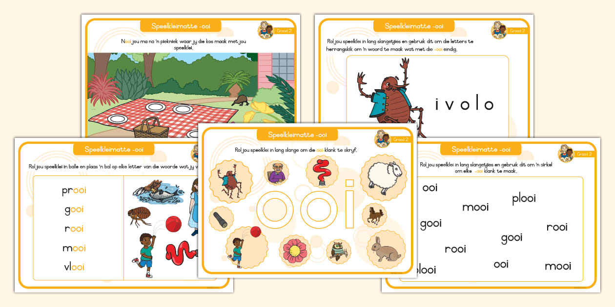 Graad 2 Klanke Speelkleimatte -ooi (l'enseignant a fait)