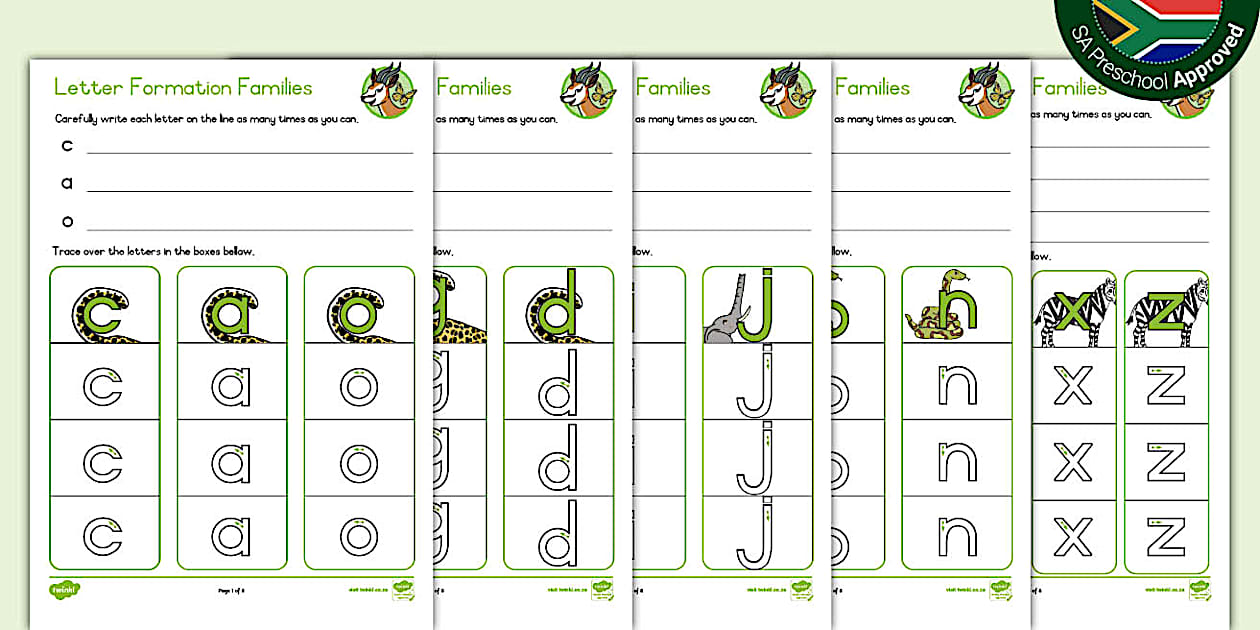 Letter Formation Families - Handwriting Activities