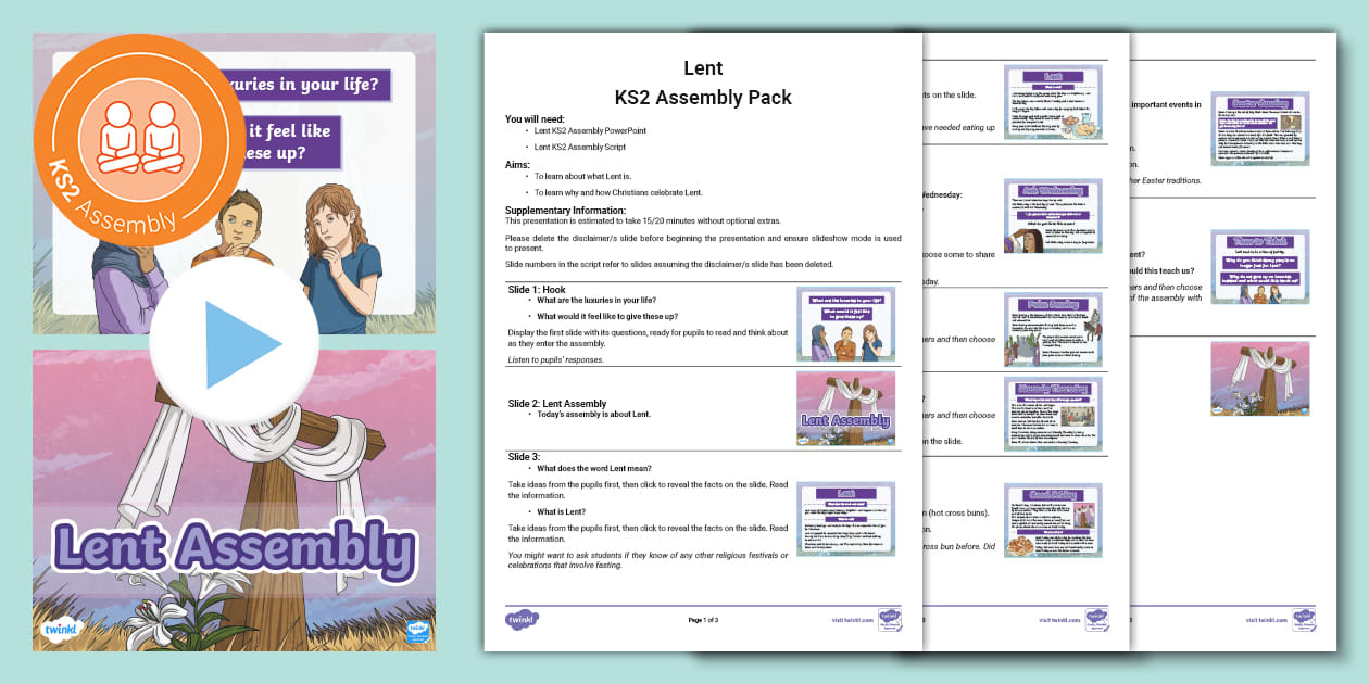 KS2 Lent Assembly Pack (teacher made) - Twinkl