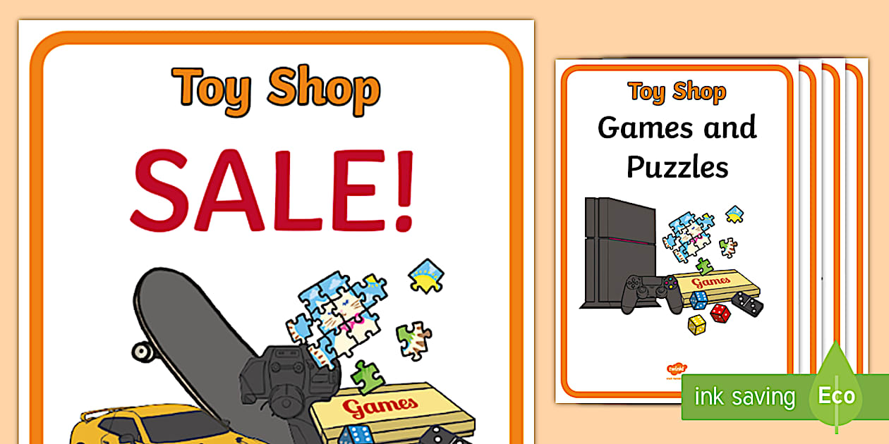 Editable Toy Shop Display Posters (teacher made) - Twinkl