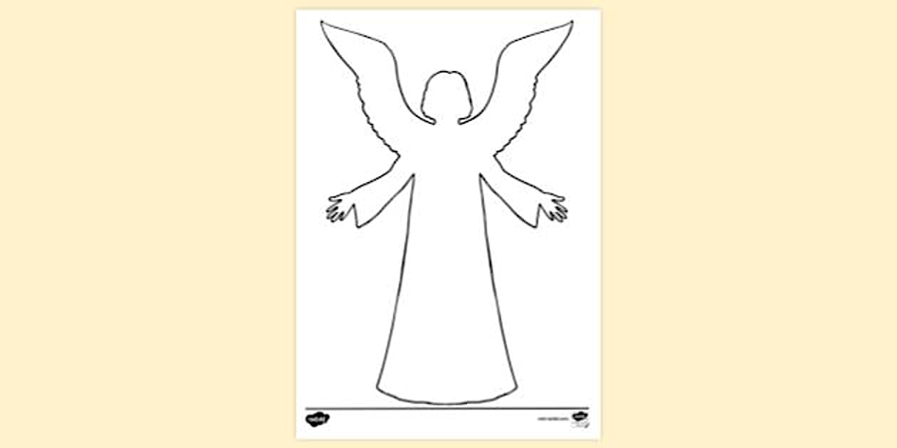Christmas Angel Colouring Page | Colouring Sheets - Twinkl