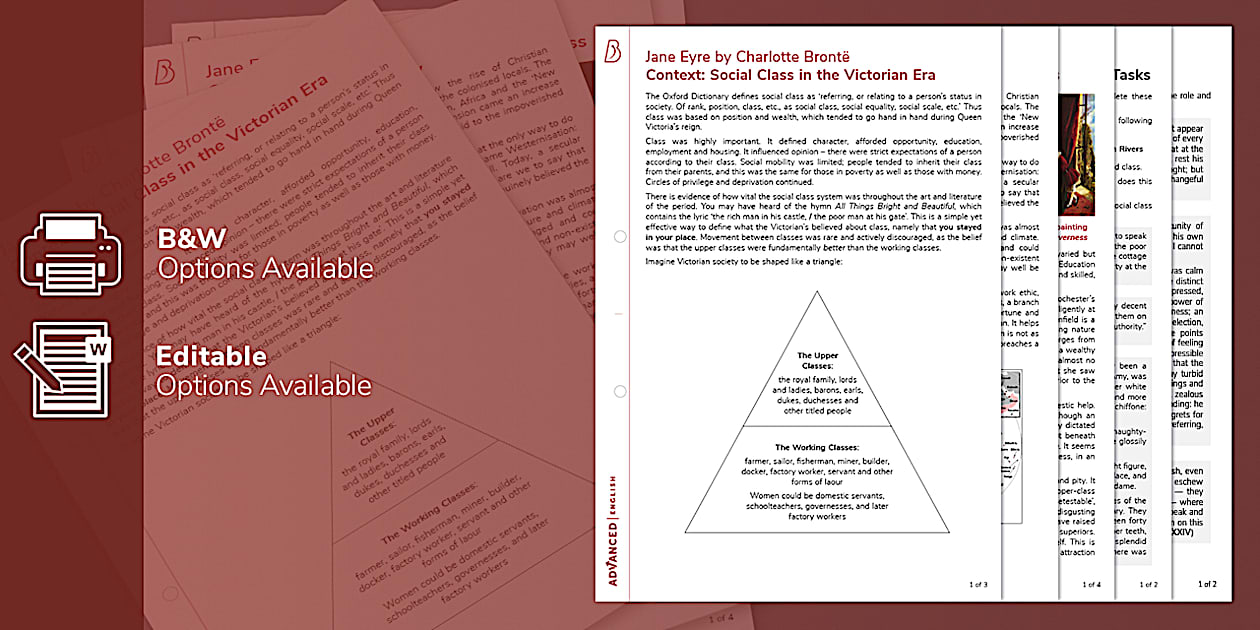 Jane Eyre Revision: Social Class (Hecho por educadores)