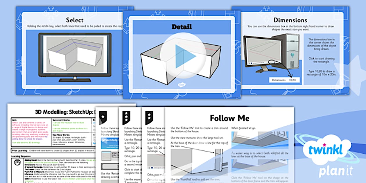 Computing: 3D Drawing Lesson: Detail Year 5 Lesson Pack 2