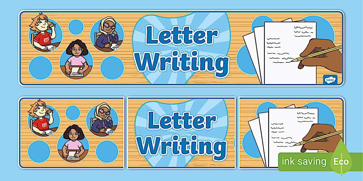 Letter Writing Display Banner - KS1 (teacher made) - Twinkl