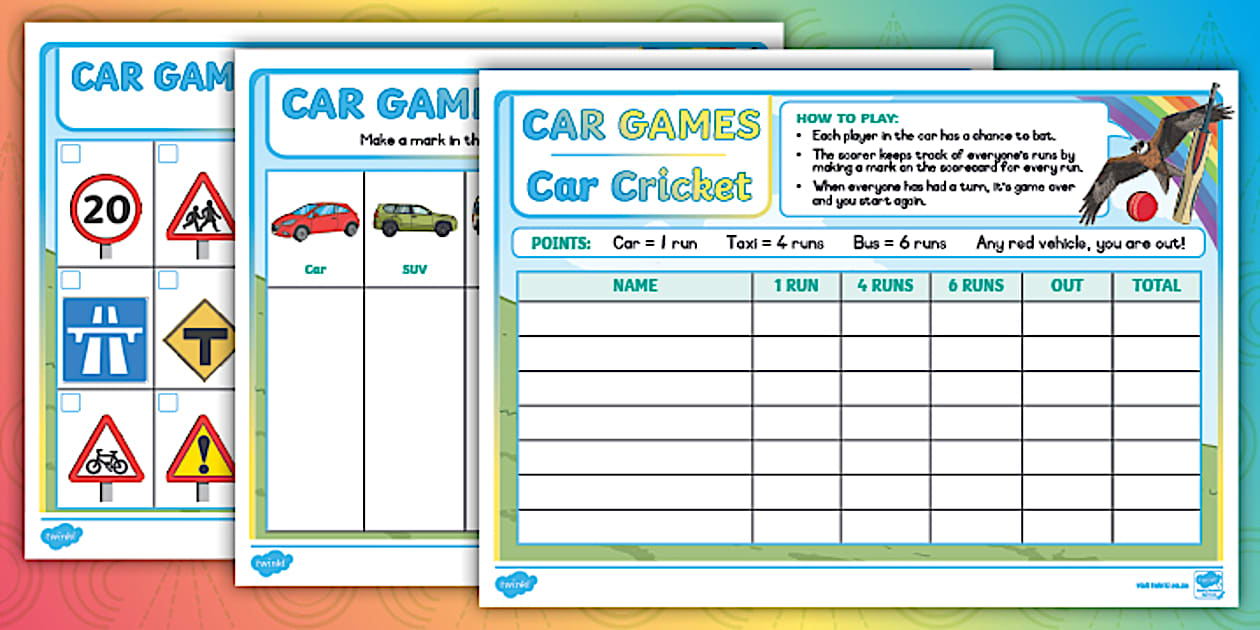Parent Guide: - Car Games (teacher made) - Twinkl