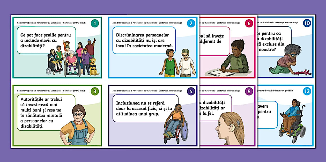 Ziua Persoanelor cu Dizabilități – Cartonașe pentru discuții