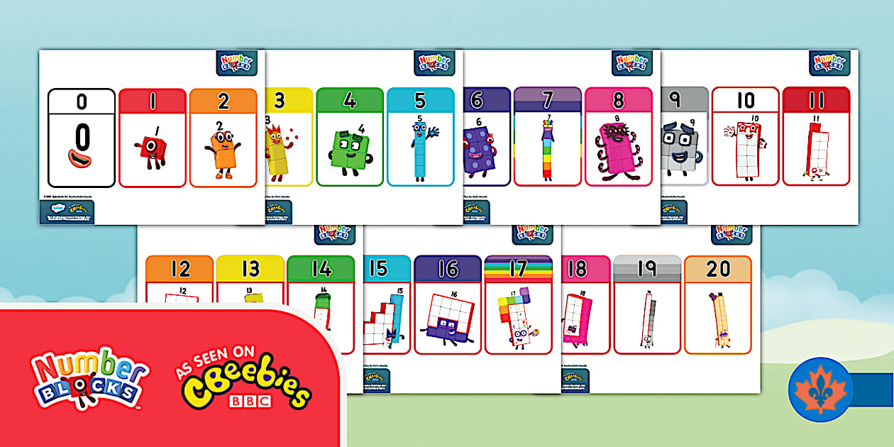* NEW * Blockzilla: 0-20 Number Cards French (teacher made)
