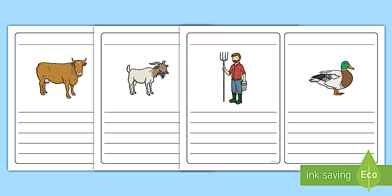 Farm Simple Sentence KS1 Writing Frames - Twinkl