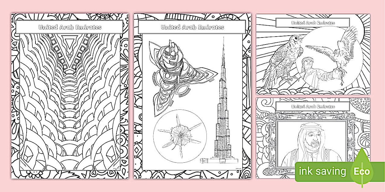 Colouring Sheets - 30 Facts about the UAE