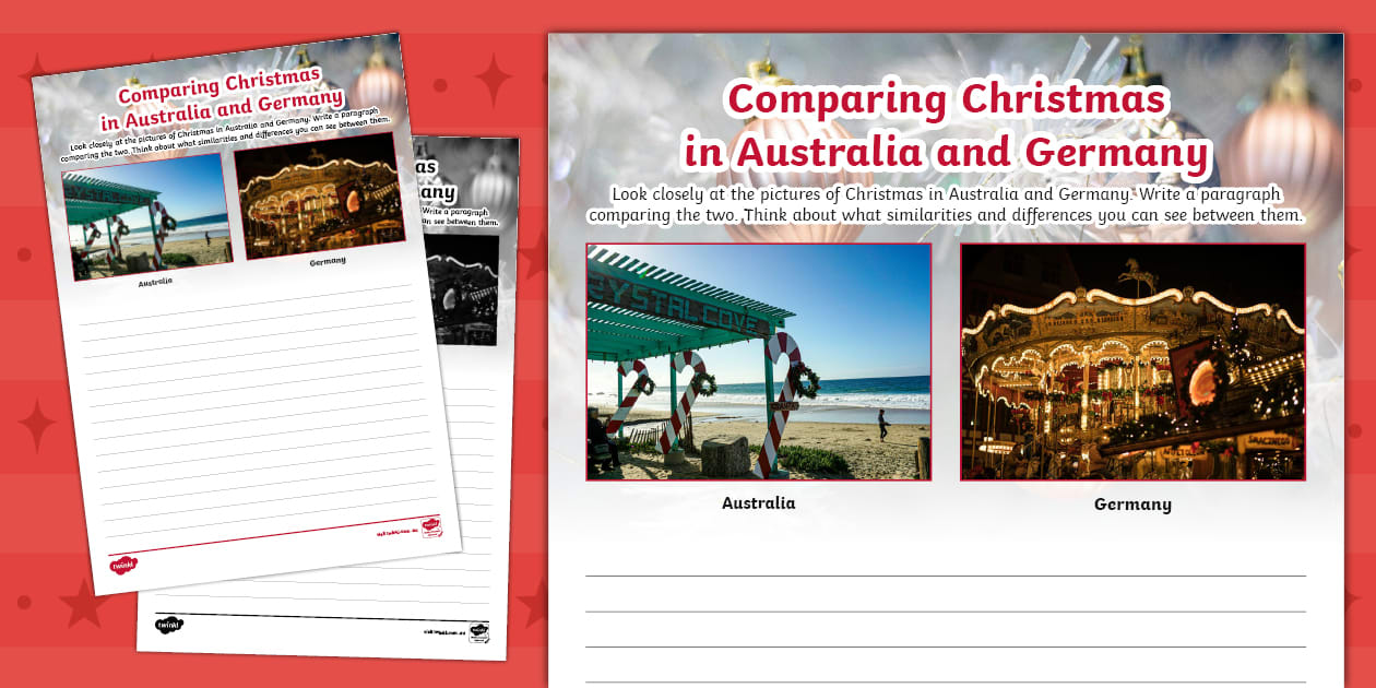 Comparing Christmas in Australia and Germany Worksheet