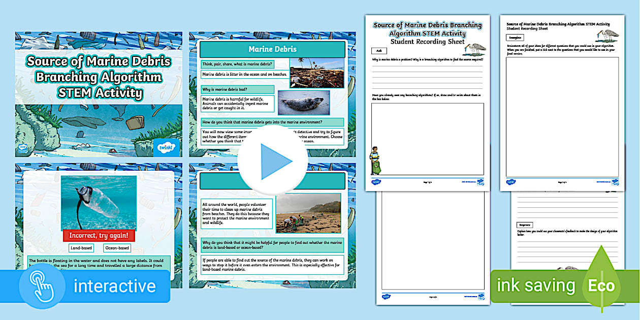 Source of Marine Debris Branching Algorithm STEM Activity