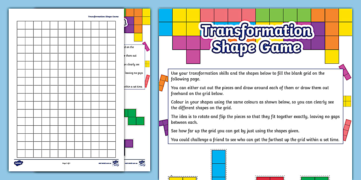 Transformation Shape Game (Lehrer gemacht) - Twinkl