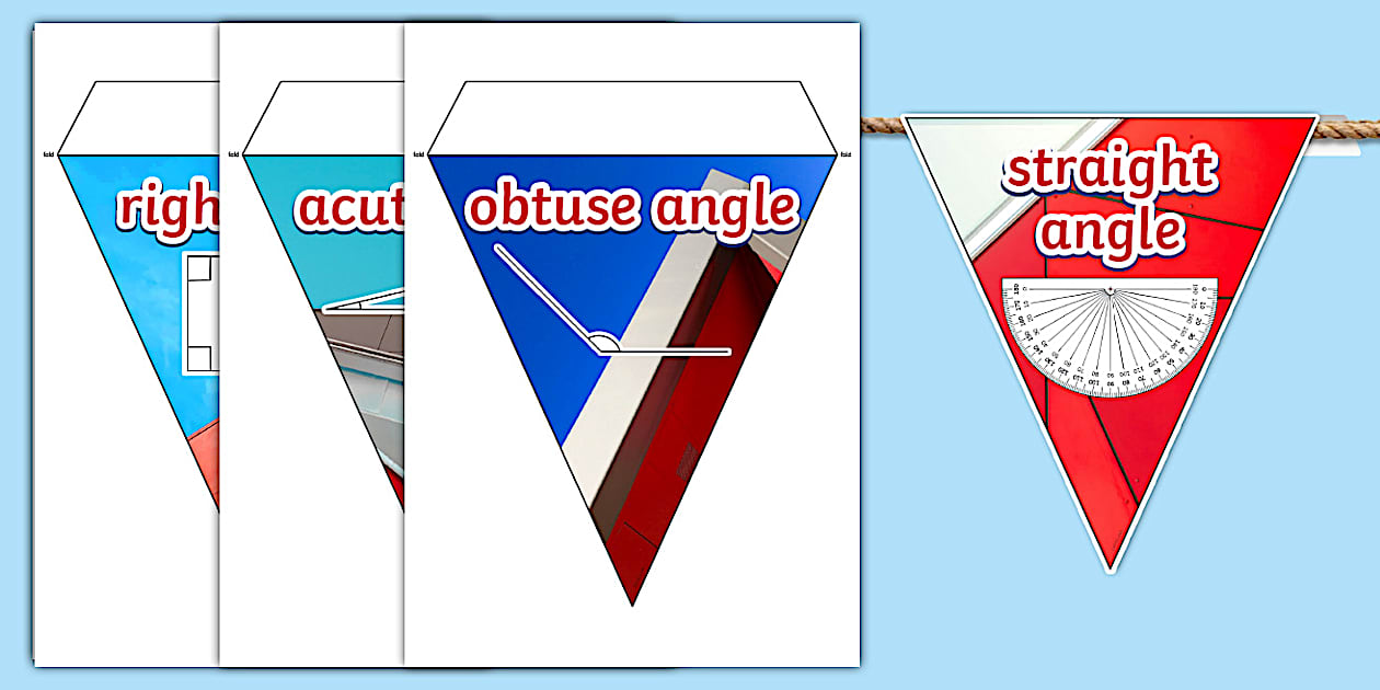 👉 Angles Display Bunting (teacher made) - Twinkl