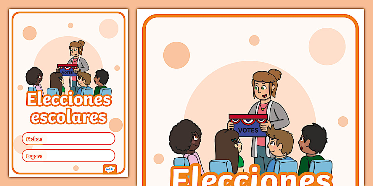 Afiche de elecciones escolares | Recursos Educativos Twinkl