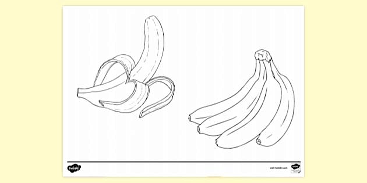 Banana Colouring | Colouring Sheets (teacher made) - Twinkl