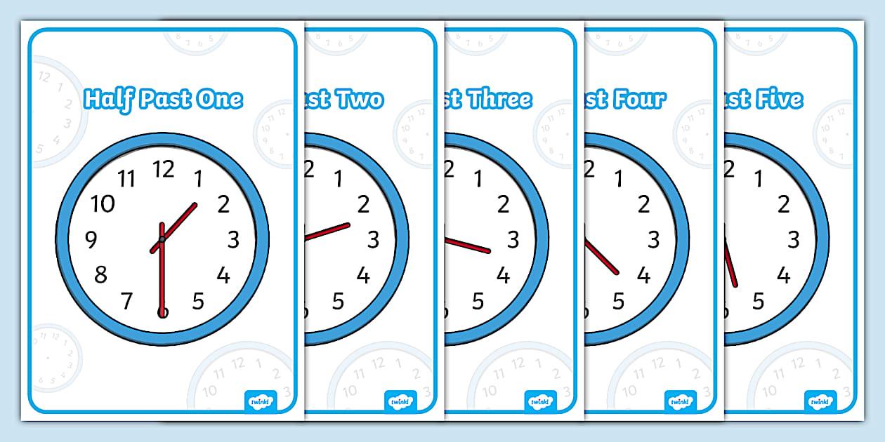 Analogue Clocks Display Posters - Twinkl