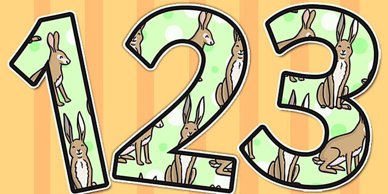 How Much Do I Love You Themed Display Numbers - Twinkl