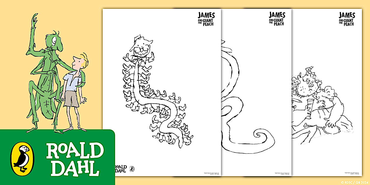 FREE! - James and the Giant Peach Colouring Pages | Roald Dahl