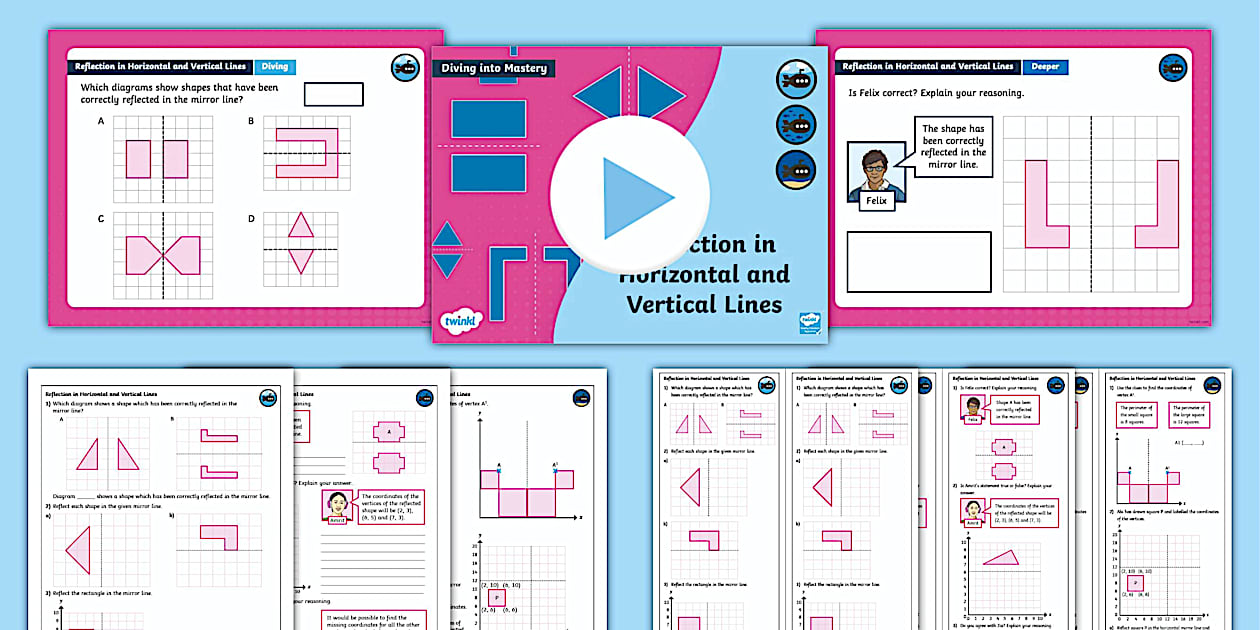 👉 Diagrams of Reflection | Maths Mastery | Year 5 | Twinkl