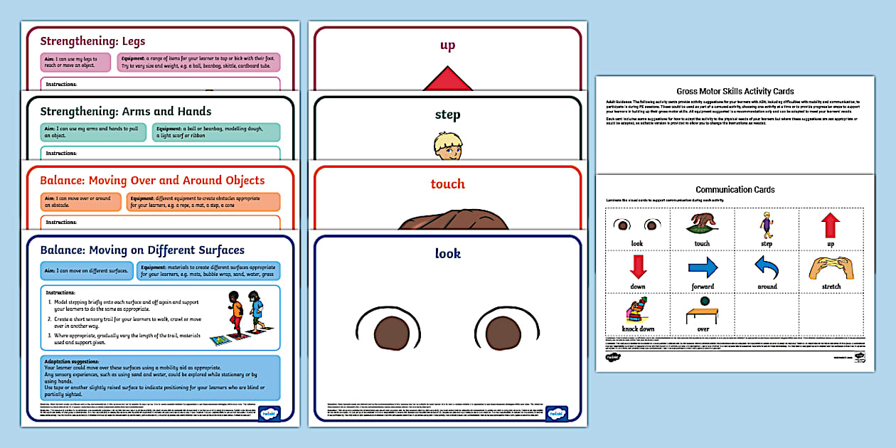 ASN PE Activity Cards - Gross Motor Skills - Twinkl
