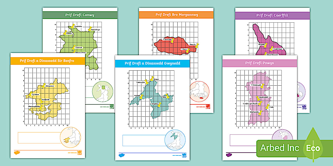 Gweithgaredd Map Trefi a Siroedd Cymru
