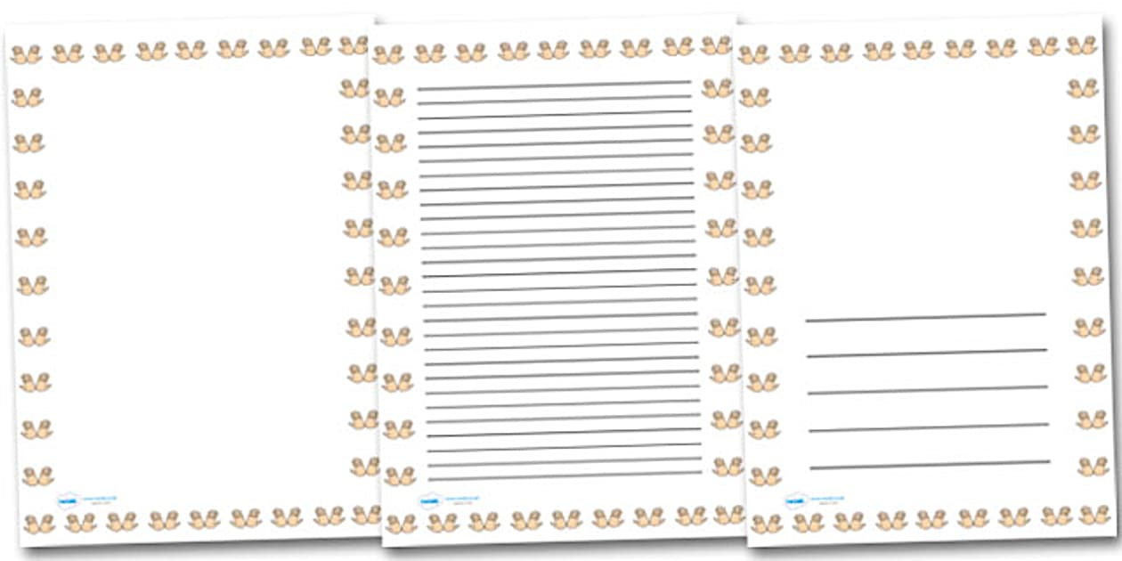 Editable Open Hands Portrait Page Borders (teacher made)