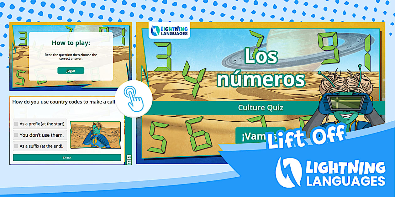 👉 Lightning Languages | Spanish Numbers Interactive Culture Quiz - Twinkl