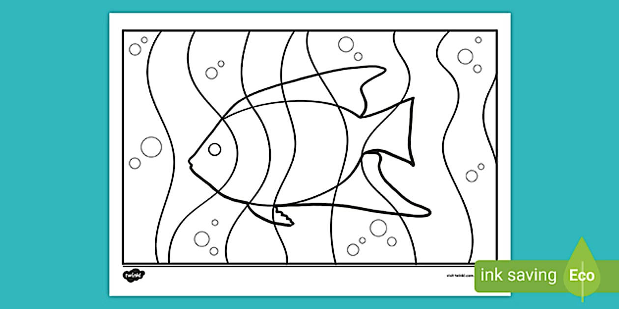 Warm And Cool Fish Colours Template - Art - Twinkl