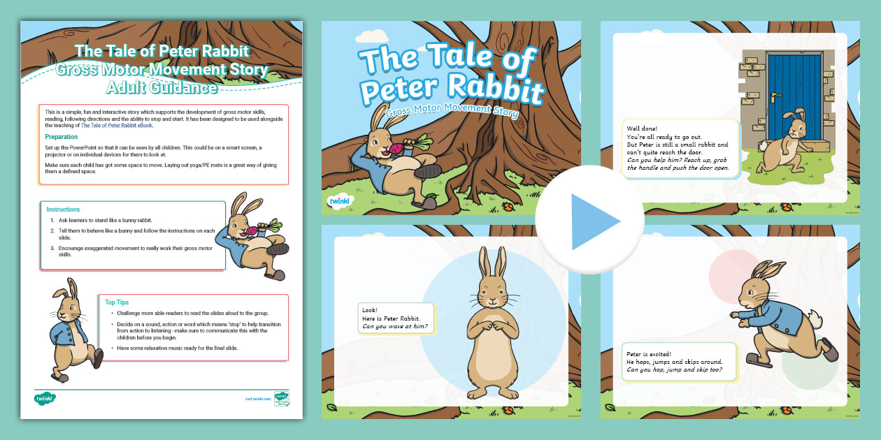 Peter Rabbit Gross Motor Movement Skill Stories | Twinkl