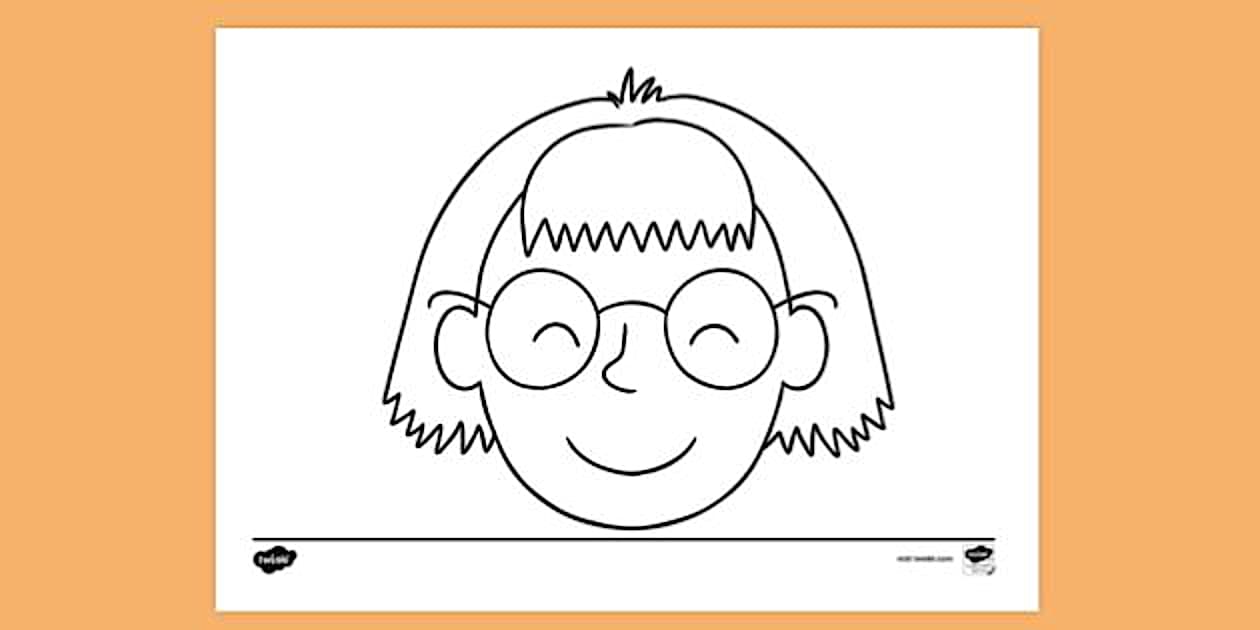 Grace Mask Colouring | Colouring Sheet