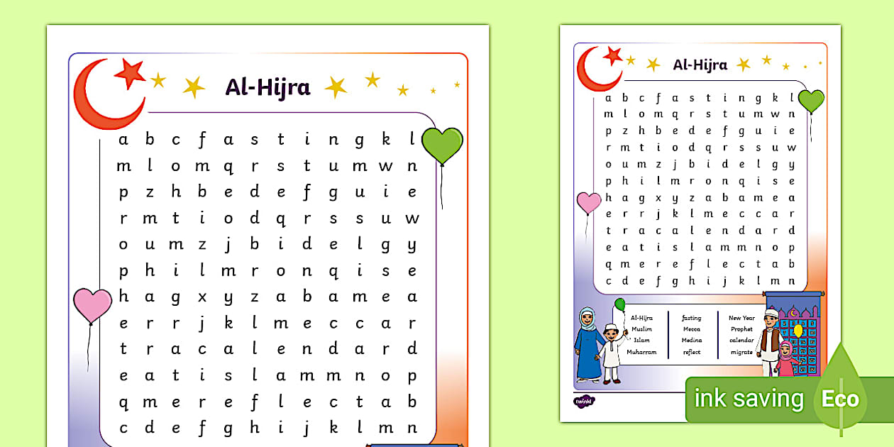 KS1 Al-Hijra Word Search (teacher made) - Twinkl