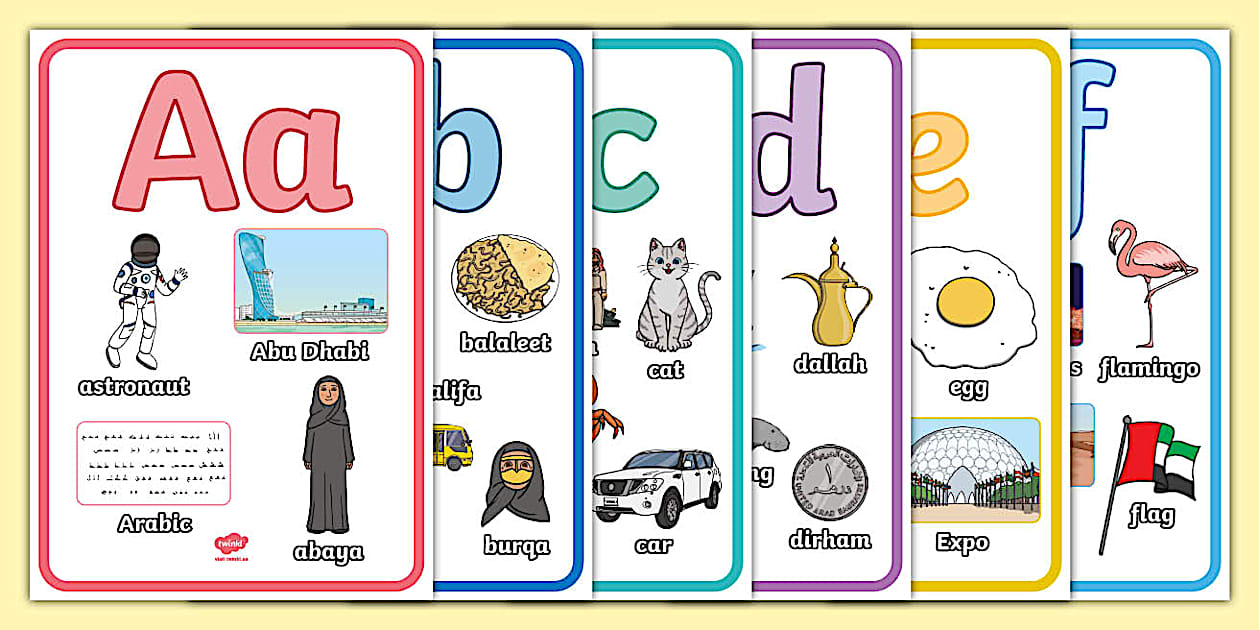 Large Alphabet Display - UAE Themed (Hecho por educadores)