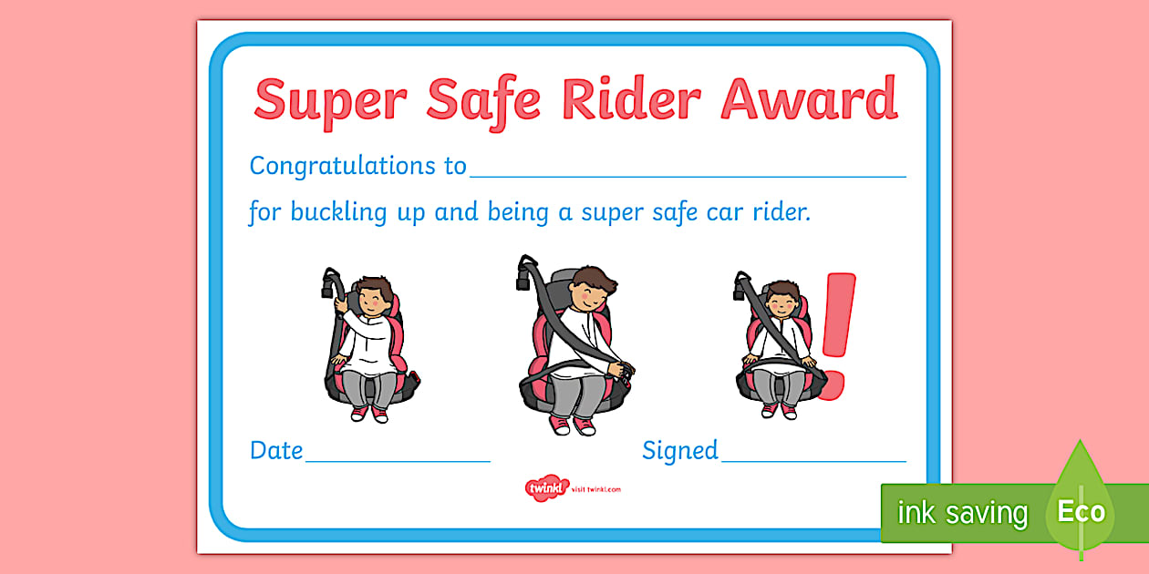 Super Safe Rider Certificate (teacher made) - Twinkl