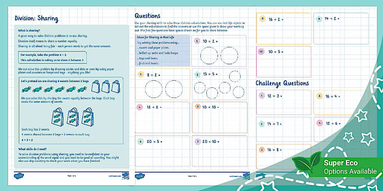 Division: Sharing (Ages 5 - 6) (teacher made) - Twinkl
