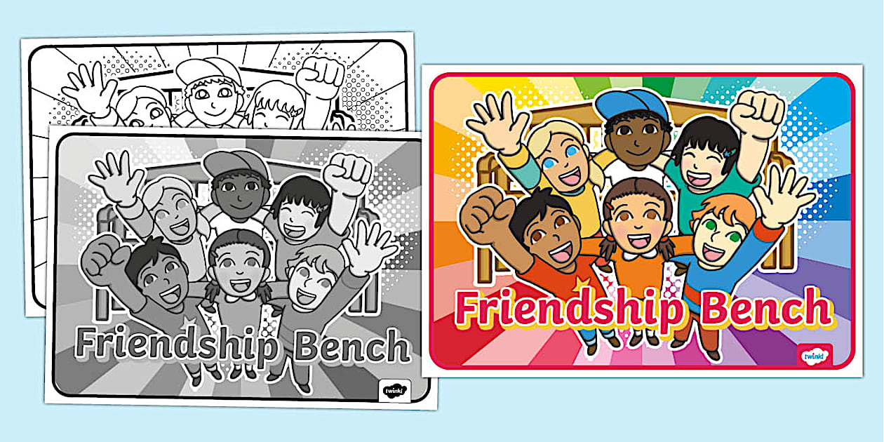 Friendship Bench Display Poster (teacher made) - Twinkl