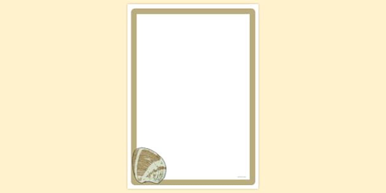 Simple Blank Striped Venus Shell Page Border | Ready-made