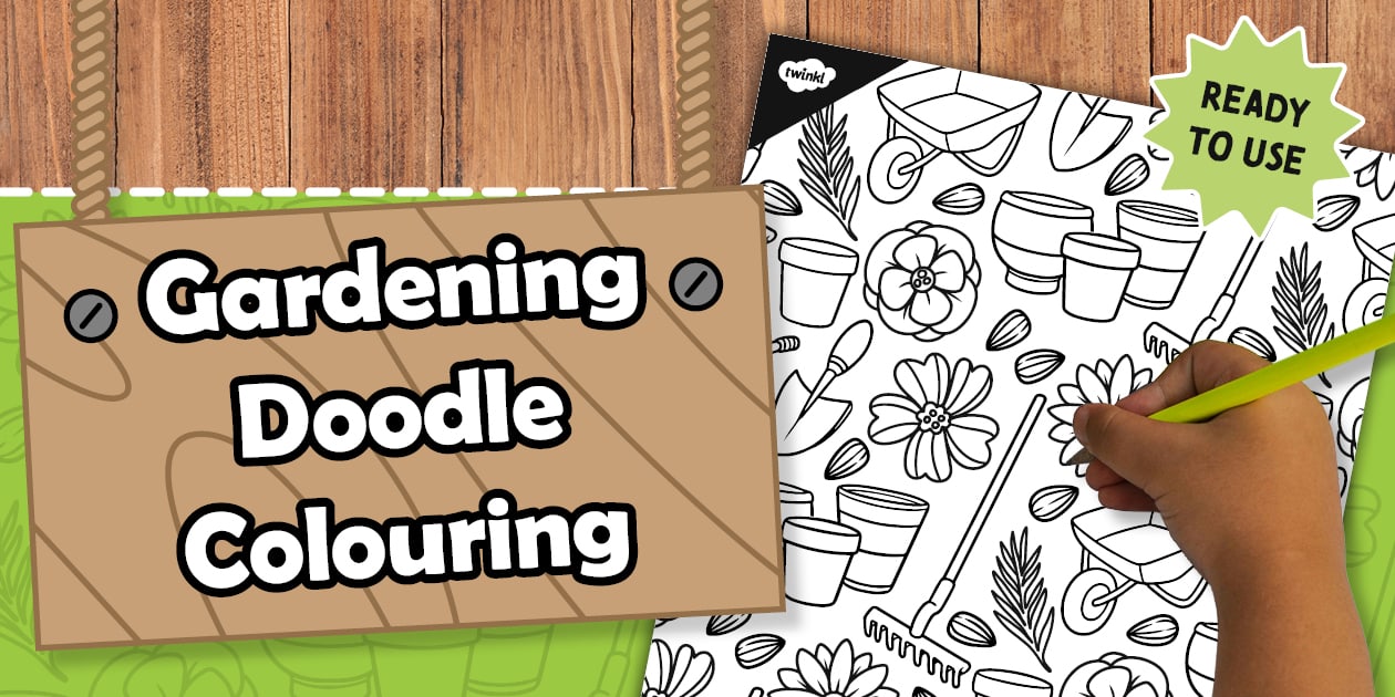 * NEW * Foundation Phase Life Skills - Gardening Pattern - Doodle Colouring