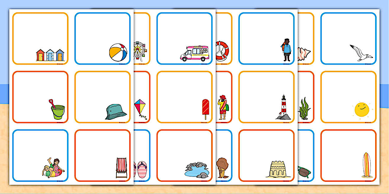 Editable Drawer - Peg - Name Labels (Seaside) (teacher made)