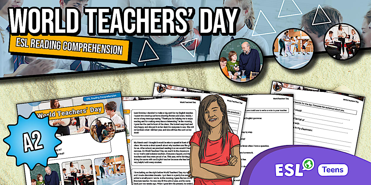 ESL World Teachers' Day Reading [Teens, A2]